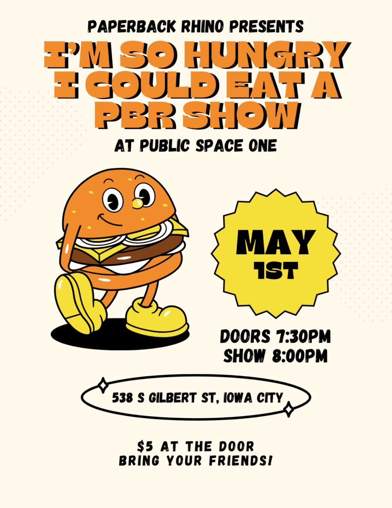 I'm so hungry I could eat a PBR (Paper Back Rhino) | Iowa City Downtown ...