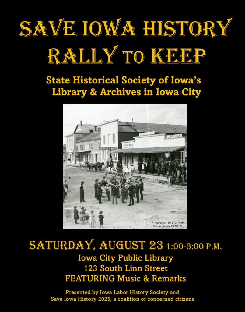 Save Iowa History Rally | Iowa City Downtown District
